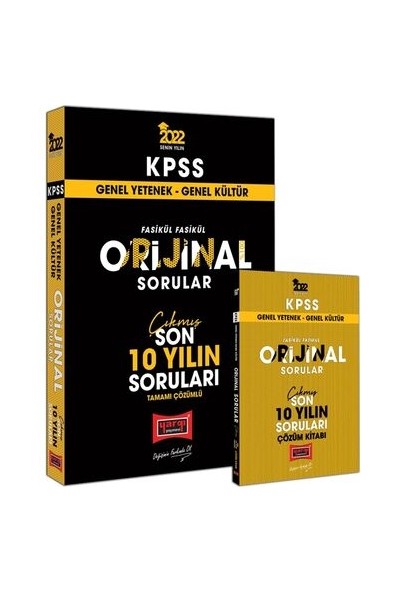 Yargı Yayınevi KPSS 2022 Genel Yetenek - Genel Kültür Fasikül Fasikül Orijinal Tamamı Çözümlü Son 10 Yılın Çıkmış Soruları Yargı Yayınevi KPSS 2022 Genel Yetenek - Genel Kültür Fasikül Fasikül Orijinal Tamamı Çözümlü Son 10 Yılın Çıkmış Soruları