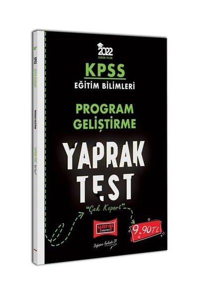 Yargı Yayınevi KPSS 2022 Eğitim Bilimleri Program Geliştirme Yaprak Test
