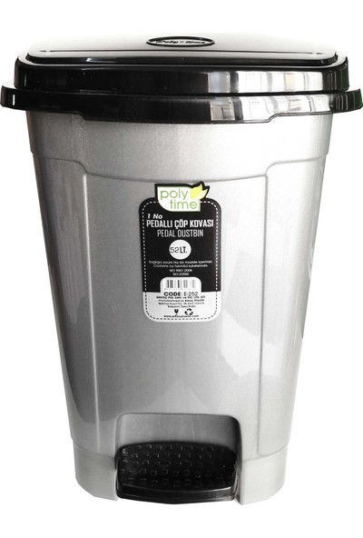 Polytime Pedallı Basmalı İç Kovalı Ofis, Banyo, Mutfak Plastik Çöp Kutusu Kovası - 52 Litre - Gri - 57x40x40 Cm. Polytime Pedallı Basmalı İç Kovalı Ofis, Banyo, Mutfak Plastik Çöp Kutusu Kovası - 52 Litre - Gri - 57x40x40 Cm.