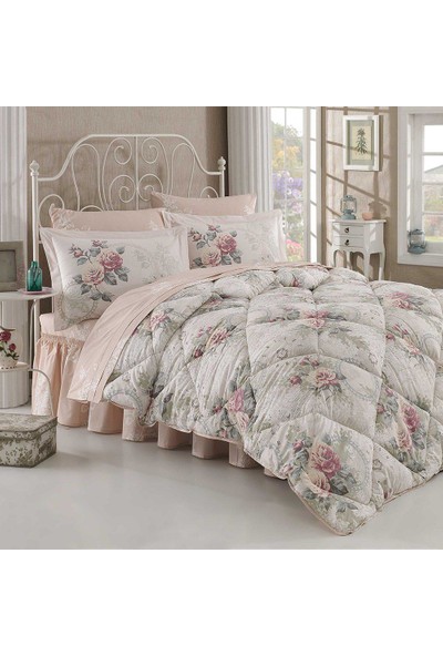 Hobby Poplin Çift Kişilik Uyku Seti Clementina-Gülkurusu