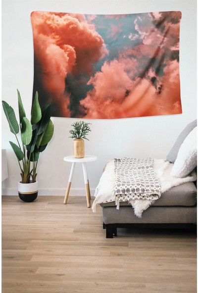 Markadekor Renkli Bulut Desenli Yıkanabilir Duvar Örtüsü 455