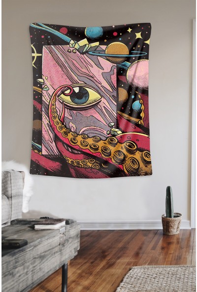 Markadekor Ahtapotun Gözü Desenli Yıkanabilir Duvar Örtüsü 469