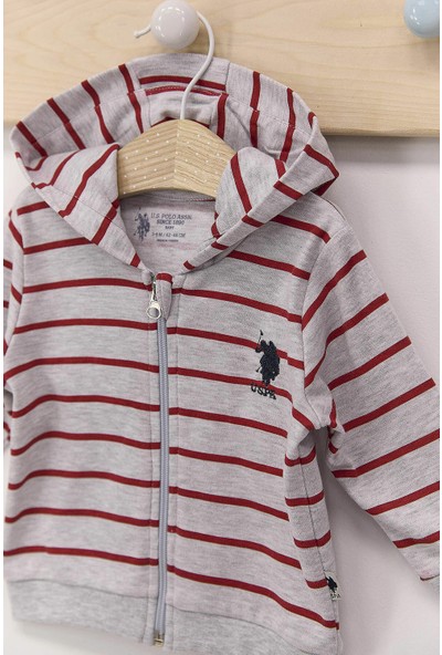 U.S. Polo Assn. Hırka Kapüşonlu Kar Melanj
