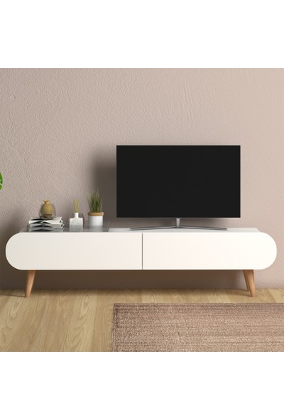 Monte Sehpa Lotus Tv Ünitesi Beyaz