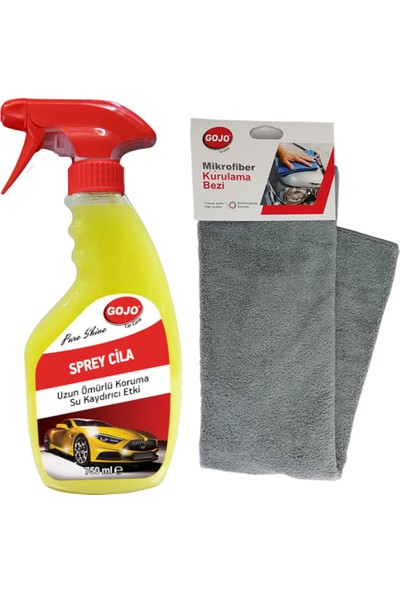Gojo Hızlı Sprey Cila & Gojo Mikrofiber Kurulama Havlusu Gojo Hızlı Sprey Cila & Gojo Mikrofiber Kurulama Havlusu