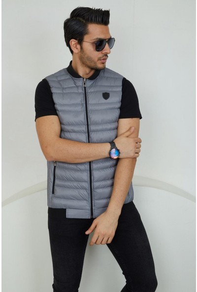 Danger Mevsimlik Erkek Şişme Yelek Gri Danger Mevsimlik Erkek Şişme Yelek Gri