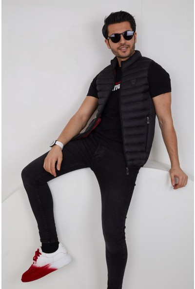 Danger Mevsimlik Şişme Yelek Siyah Danger Mevsimlik Şişme Yelek Siyah