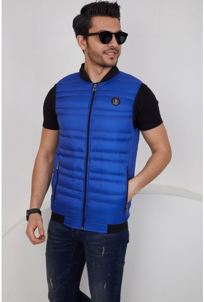 Danger Mevsimlik Erkek Şişme Yelek Saks Danger Mevsimlik Erkek Şişme Yelek Saks