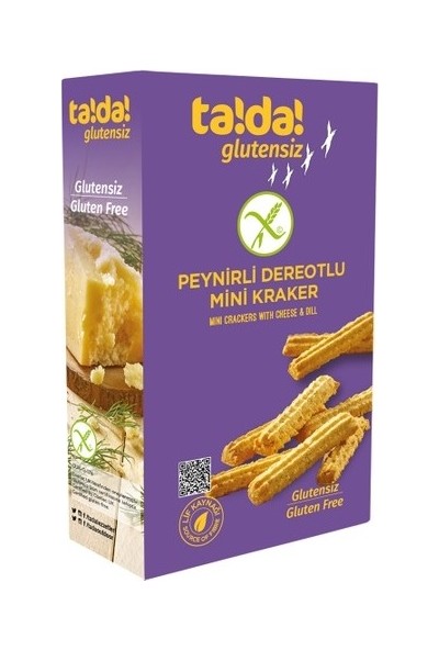 Tada Glutensiz Peynirli Dereotlu Mini Kraker 5 x 85 gr Tada Glutensiz Peynirli Dereotlu Mini Kraker 5 x 85 gr