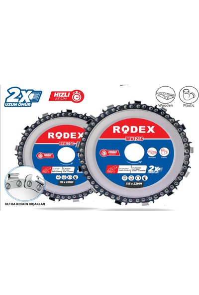 Rodex Ahşap Oyma ve Işleme Diski 115 mm ( 1 Adet ) Rodex Ahşap Oyma ve Işleme Diski 115 mm ( 1 Adet )