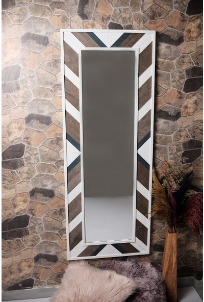 Ekinoks Mobilya Ahşap Çerçeveli Duvar Boy Anası - Koyu Meşe