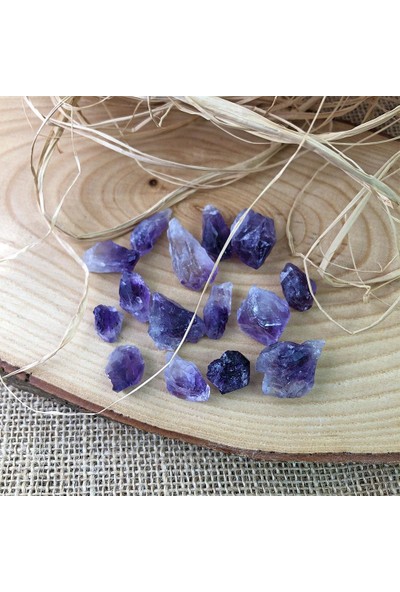 İmran Doğal Taş 4 Adet Işlenmemiş Doğal Ham Ametist Taşı - IMRKT00066
