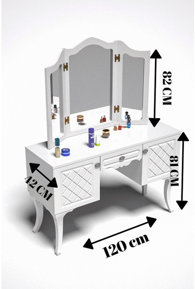 Deco A Life Zarif Country Makyaj Masaı ve Şifonyer Deco A Life Zarif Country Makyaj Masaı ve Şifonyer