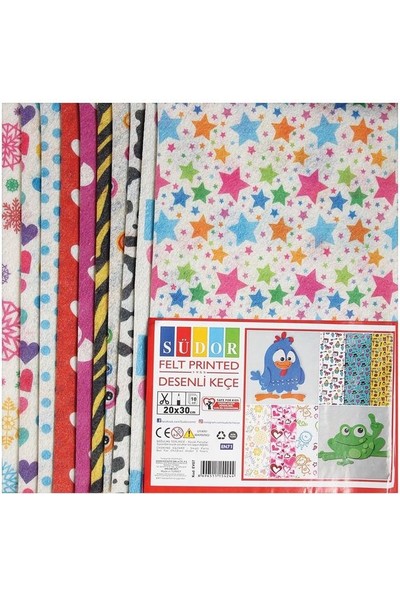 Südor Desenli Keçe 20X30 cm 10 Adet