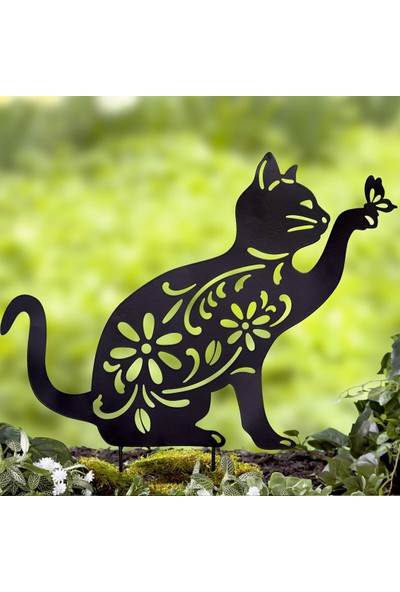 3Art Metal Metal Kedi - Bahçe Dekoru 3Art Metal Metal Kedi - Bahçe Dekoru