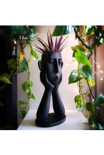 İsem Soyut Yüz Biblo ve Saksı