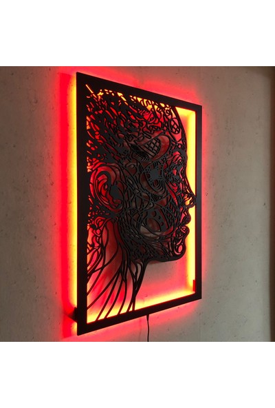 Pika Tasarım Dekoratif Zen Kızı V3 LED Işıklı Tablo Pika Tasarım Dekoratif Zen Kızı V3 LED Işıklı Tablo