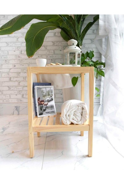 Webotto Ahşap 2 Raflı Banyo ve Mutfak Rafı Natbr Webotto Ahşap 2 Raflı Banyo ve Mutfak Rafı Natbr