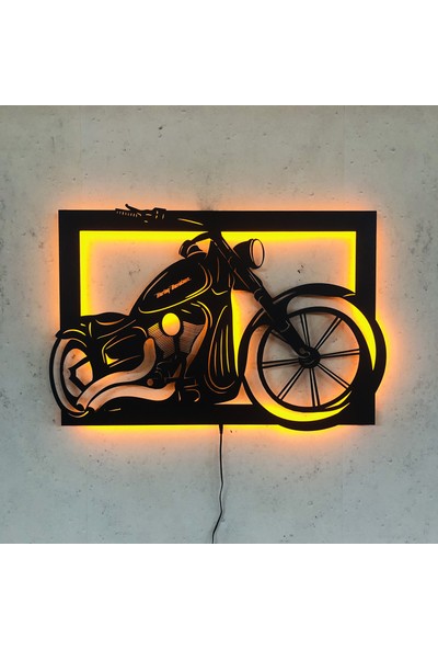 Pika Tasarım Harley Davidson V1.2 LED Işıklı Tablo Pika Tasarım Harley Davidson V1.2 LED Işıklı Tablo