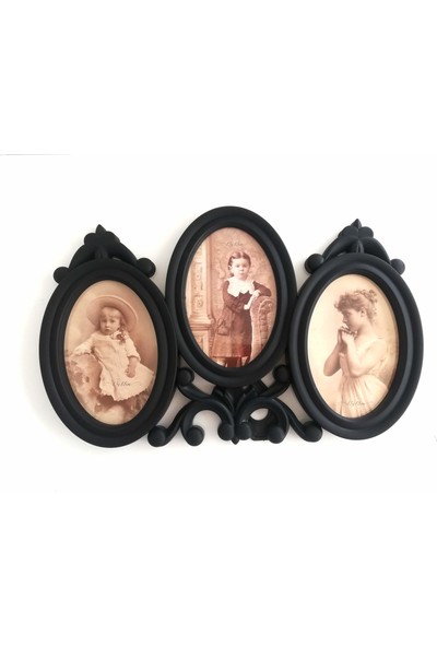 Ün-Ev Oval Model Çoklu Resim Çerçevesi Siyah K-195 Ün-Ev Oval Model Çoklu Resim Çerçevesi Siyah K-195