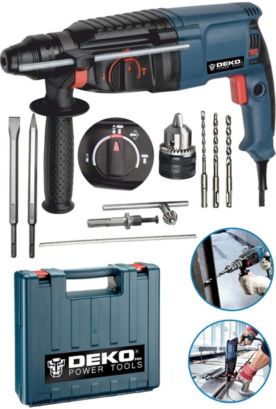 Dekopro Power Tools Alman 3000 Watt Kırıcı Delici Darbeli Matkap Sjs Metal Şanzumanlı + Yedek Mandren Dekopro Power Tools Alman 3000 Watt Kırıcı Delici Darbeli Matkap Sjs Metal Şanzumanlı + Yedek Mandren