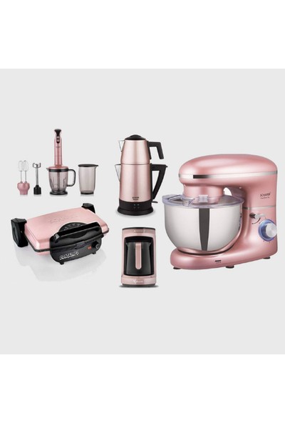 Schafer Herşey Dahil Mutfak Çeyiz Seti Rosegold