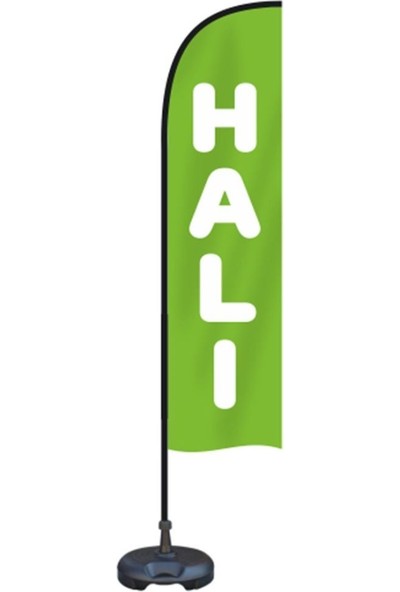 Burada Reklam ve Medikal Halı Temalı Olta Yelken Bayrak 75 x 300 cm A+ Kumaş