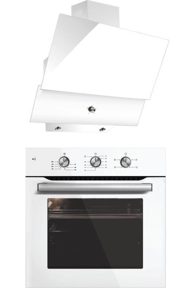 Luxell 2'li Ankastre Set (B66 Kristal Beyaz Fırın- DA6-830 Beyaz Davlumbaz) Luxell 2'li Ankastre Set (B66 Kristal Beyaz Fırın- DA6-830 Beyaz Davlumbaz)