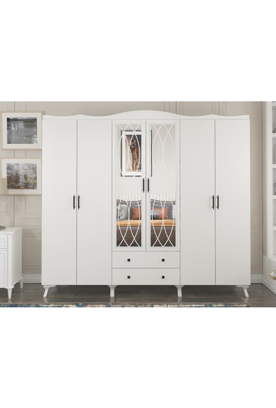 Sunroyal Concept Lavinia 6 Kapak 2 Çekmece Ayaklı Gardırop