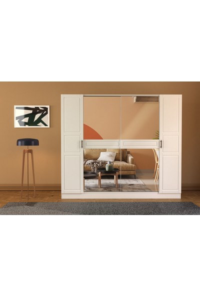 Sunroyal Concept Bahar Beyaz 2 Kapak 2 Sürgü Gardırop