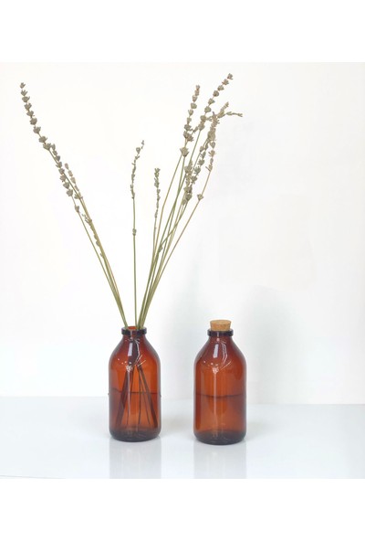Lalezen 2 Adet Amber Cam Vazo Şişe 200 ml - Şık Kahverengi Mini Vazo Lalezen 2 Adet Amber Cam Vazo Şişe 200 ml - Şık Kahverengi Mini Vazo
