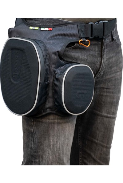 Anka Shop Soft Korumalı Motosiklet Bel Bacak Çantası Impertex Kabuk Kumaş Motor Kurye Çanta Leg Bag 1421