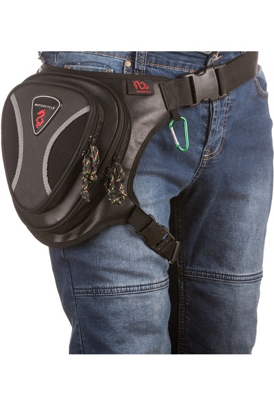 Anka Shop Motosiklet Bel Bacak Çantası Impertex Kumaş Bol Para Cepli Kurye Motor Çanta Leg Bag 145MX
