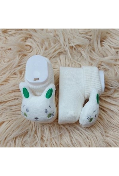 Beybi Gift Oyuncaklı Sevimli Çorap - Yeşil Tavşan