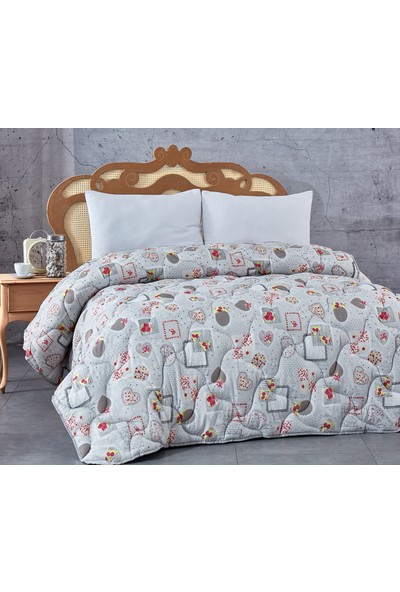 Komfort Home Baskılı Tek Kişilik Microfiber Yorgan + Yastık
