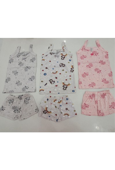 Pijimamas 3'lü Kız Çocuk Iç Çamaşır Takımı
