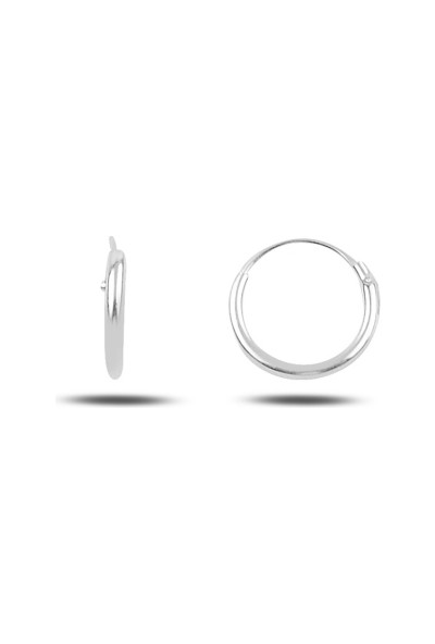 Kutaydan Gümüş 8mm Sade Halka Küpe Kutaydan Gümüş 8mm Sade Halka Küpe