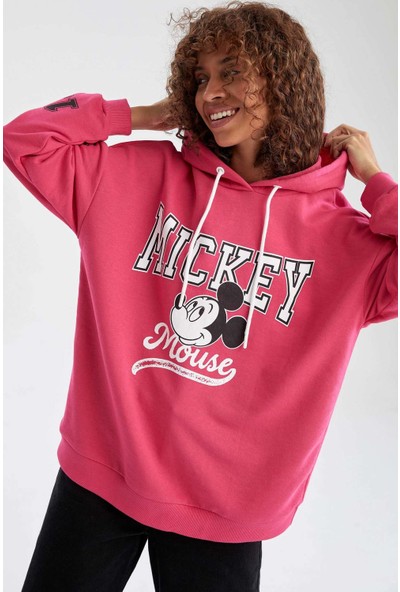 DeFacto Mickey Mouse Lisanslı Kapüşonlu Oversize Fit Sweatshirt V3879Az21Au DeFacto Mickey Mouse Lisanslı Kapüşonlu Oversize Fit Sweatshirt V3879Az21Au