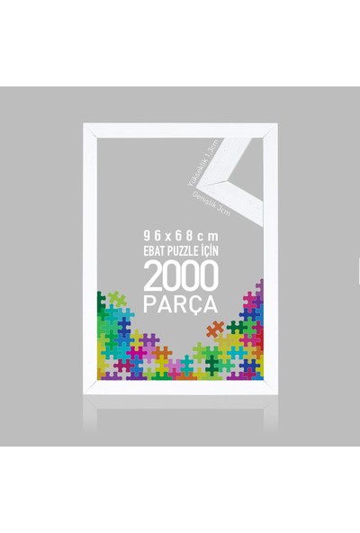 Sar Puzzle puzzle ve Yapboz Çerçevesi 2000 Parça Için Ebat 96CMX68CM Beyaz Sar Puzzle puzzle ve Yapboz Çerçevesi 2000 Parça Için Ebat 96CMX68CM Beyaz