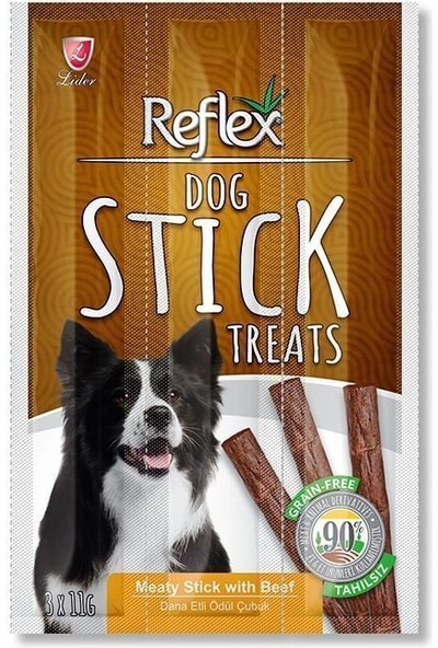 Reflex Biftekli Stick Köpek Ödül Maması 3X11 gr Reflex Biftekli Stick Köpek Ödül Maması 3X11 gr
