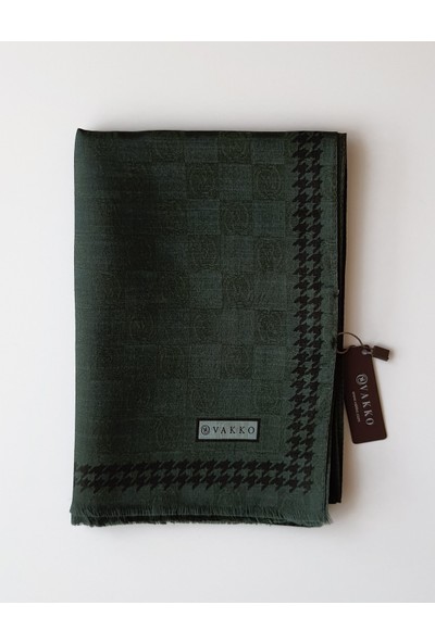 Vakko Marka Kazayağı Desenli Damalı Şal 37180
