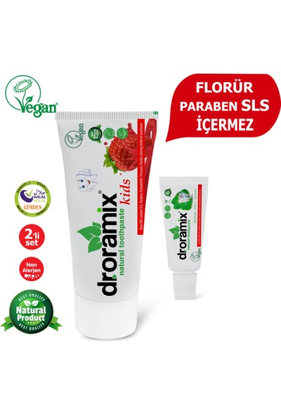 Dr. Oramix Kids Bitkisel Florürsüz Diş Macunu 75ML+SEYAHATBOY