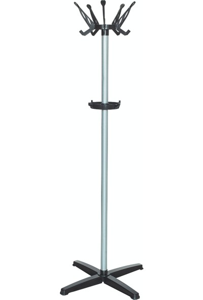 Beyaz Pazar Ayaklı Askılık Portmanto Lüx Siyah &gri