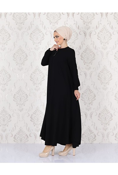 Le Doppa Kadın Mevlana Model Fermuarlı Boncuklu Ferace Le Doppa Kadın Mevlana Model Fermuarlı Boncuklu Ferace