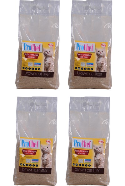 Prochef Brown Kedi Kumu 5 kg x 4 (Marsilya Sabun Kokulu Ince Bentonit) Prochef Brown Kedi Kumu 5 kg x 4 (Marsilya Sabun Kokulu Ince Bentonit)