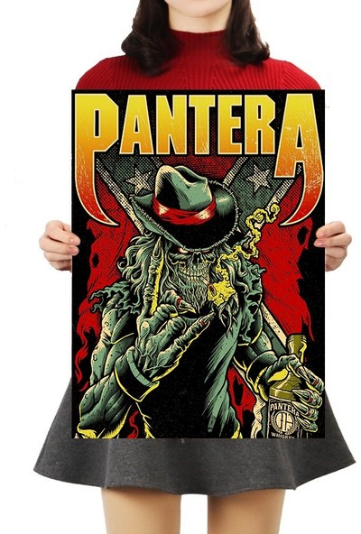 Caph Design Pantera - Vintage Kraft Poster - 32X45CM - Özel Kutulu