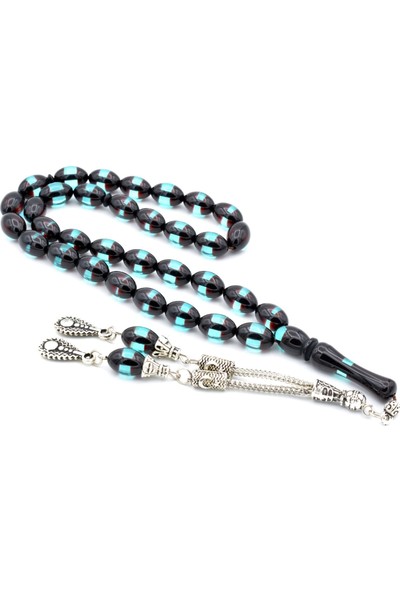 Alanç Arpa Kesim Kokulu Lacivert Sürmeli Sıkma Kehribar Tesbih Alanç Arpa Kesim Kokulu Lacivert Sürmeli Sıkma Kehribar Tesbih