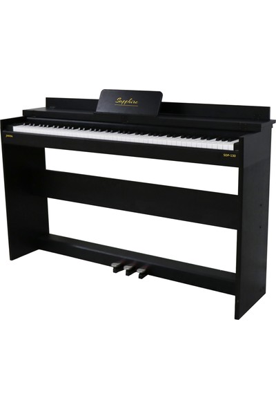 Sapphire SDP-130B 88 Tuşlu Kapaklı Piyano Siyah