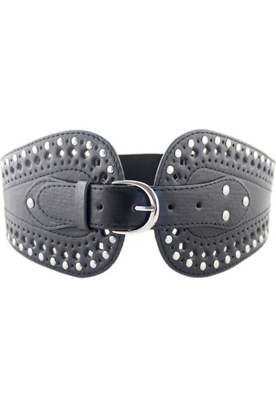 Icoco Shop Deri Geniş Elastik Kemer (Yurt Dışından)