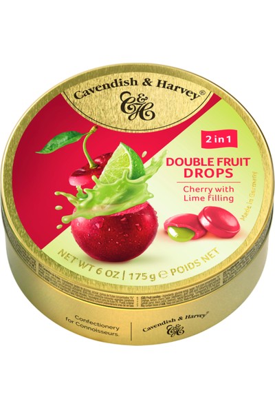 Cavendish&Harvey Vişne ve Misket Limonu Aromalı Dolgulu Şeker 175 gr Cavendish&Harvey Vişne ve Misket Limonu Aromalı Dolgulu Şeker 175 gr